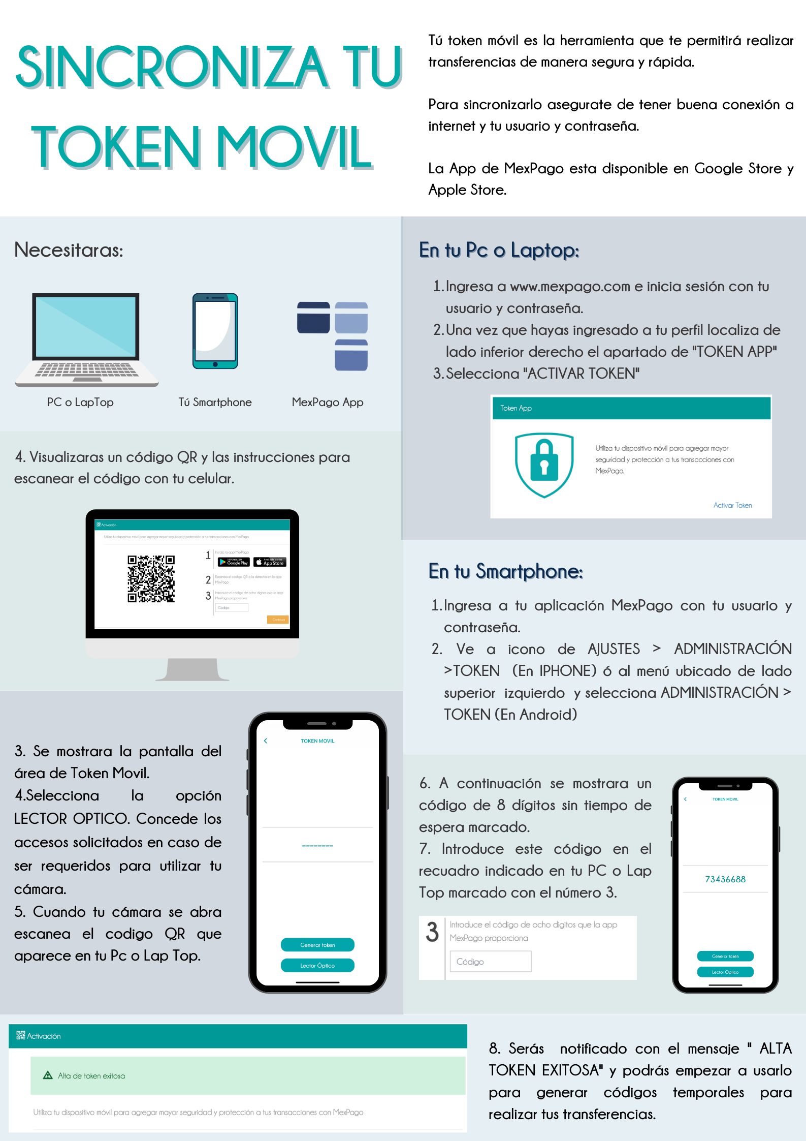Guía rápida para activar tu token móvil en MexPago Negocios – MexPago